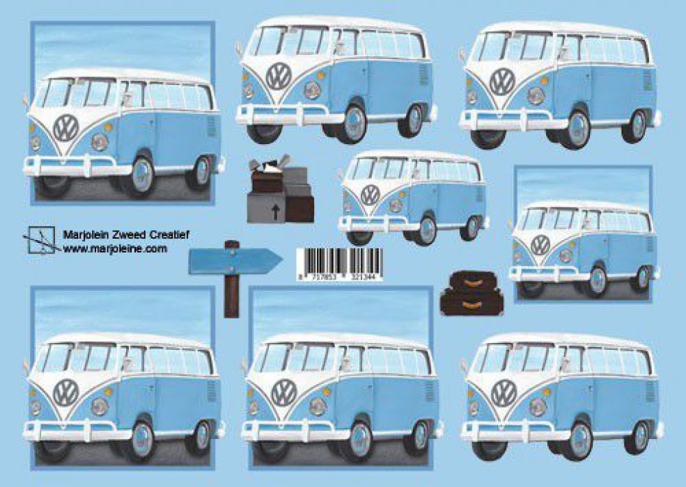Marjoleine‘s 3D Knipvellen - VW busje A4